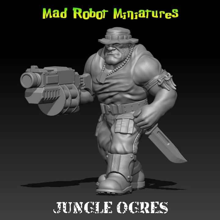 3D Printable Jungle Ogres by Mad Robot Miniatures